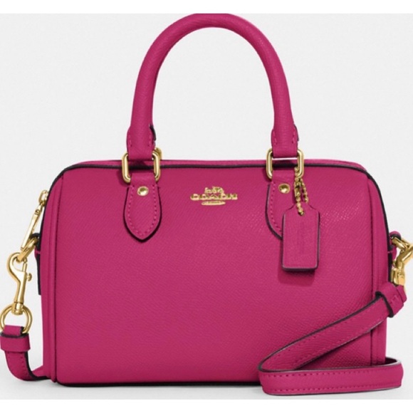 Coach | Bags | Nwt Coach Mini Rowan Crossbody Cerise Pinkgold ...